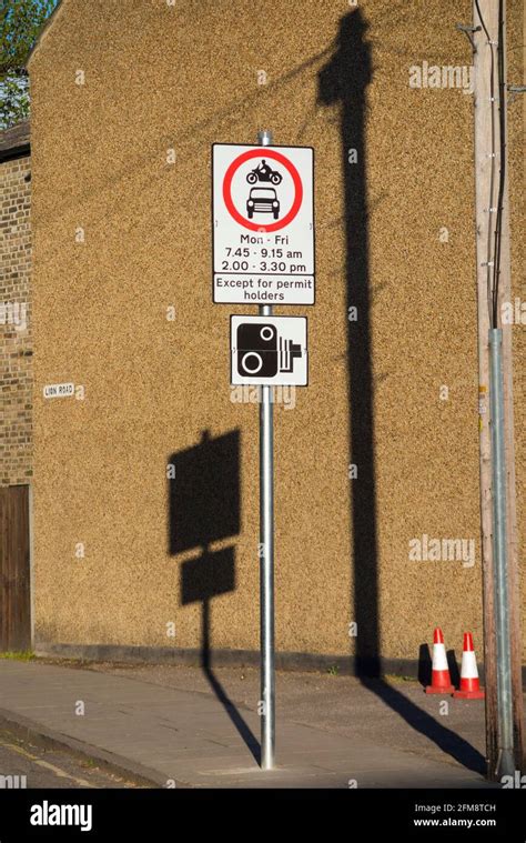 Restriction No Entry Sign At Drop Of And Pick Up Times Associated With School Streets Zone
