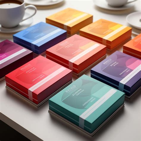 Premium AI Image A Collection Of Colorful Boxes Of Different Colors