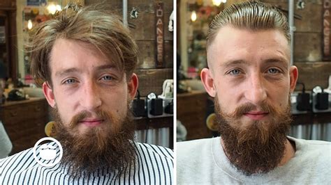 Dramatic Beard And Hair Transformation Youtube