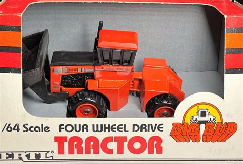 164 Orange Big Bud 52584 4wd Tractor W Single Tires Black Hood