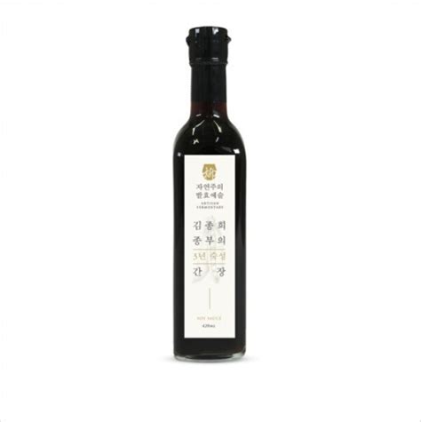 두향 자연주의 발효예술 김종희 종부의 3년 숙성 간장 420ml700ml 청원생명쇼핑몰