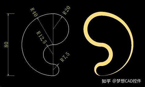 在cad制图软件中使用cad多段线命令绘制练习题 知乎