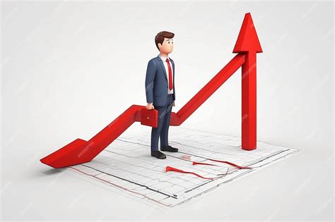 Premium Photo 3d Small People Negative Graph Of Your Business White Background