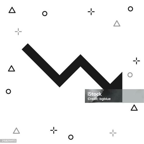 Decreasing Arrow Icon On White Background Stock Illustration Download