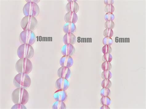 Light Purple Opal Glass Beadsfull Strand6mm 10mmholographic