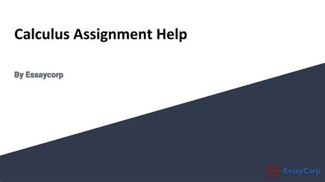 Ppt Calculus Assignment Help Powerpoint Presentation Free Download
