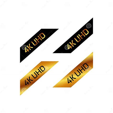4k超高清徽标4k Uhd标志标记超高清晰度分辨率符号（位于帧图标矢量的角部） 向量例证 插画 包括有 现代 象征 167317362