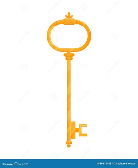 Golden Key Unlocking Success Word 3d Illustration