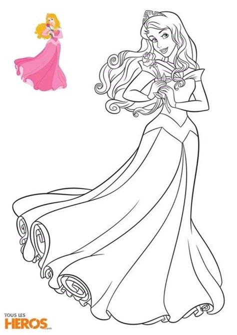 잠자는 숲 속의 공주 Aurora 오로라공주 색칠공부 컬러링 도안 Coloriage Princesse Disney