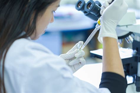 샘플 및 실험실에 있는 액체를 검사 하는 피 펫 및 시험관 과학자 Dna에 대한 스톡 사진 및 기타 이미지 Dna Stem 주제 건강 검진 Istock