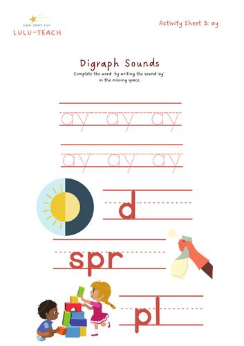 Ay Sound Phonics Activity Sheets Teaching Resources