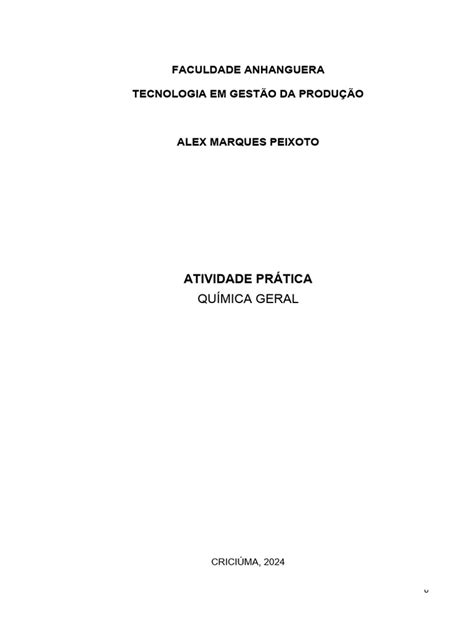 Relatorio De Quimica Pdf Titulação Química