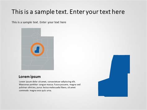 Utah Map 3 Powerpoint Template