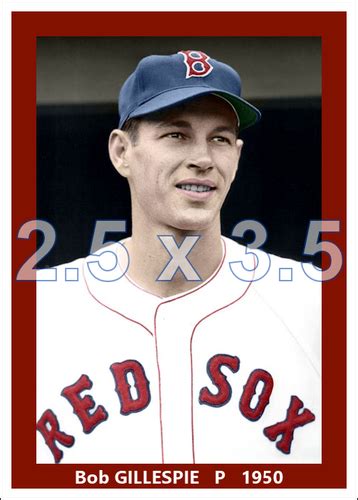Bob Gillespie 1950 Boston Red Sox Choose A Style Colorized Print