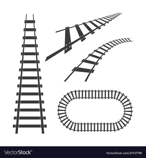Train Tracks Icon Design Royalty Free Vector Image