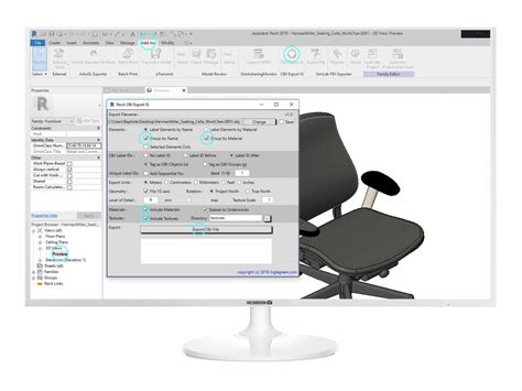 Export From Revit Weviz
