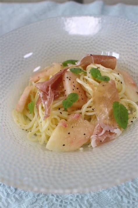 桃と生ハムの冷製パスタ レシピ紹介