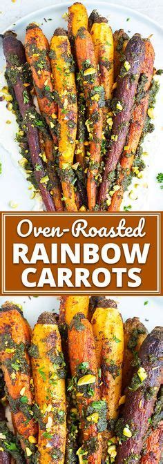 Spicy Roasted Rainbow Carrots With Pistachio Pesto