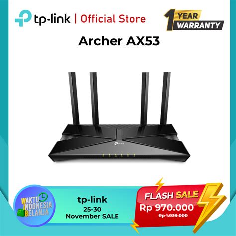 Jual Tp Link Archer Ax53 Ax3000 Dual Band Gigabit Ofdma Mu Mimo