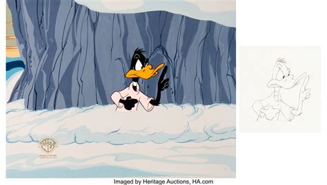 Daffy Ducks Quackbusters Daffy Duck Production Cel And Animation Lot 47325 Heritage Auctions