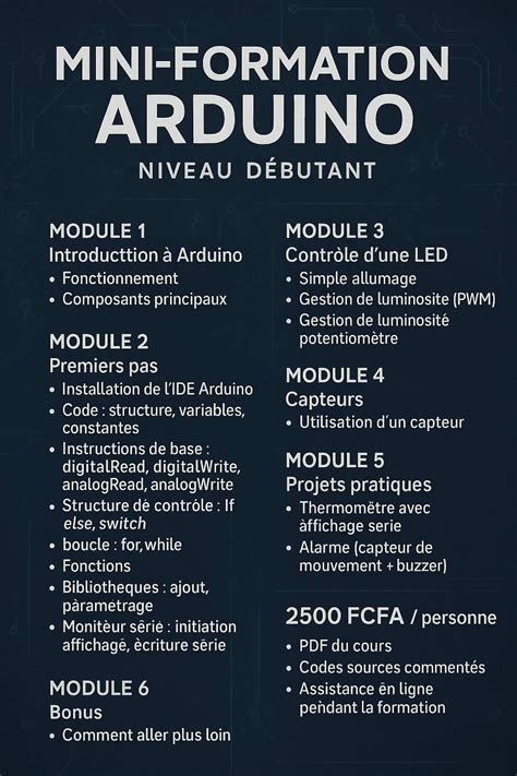 Presentation De La Mini Formation En Arduino Et Inscriptions En Ligne