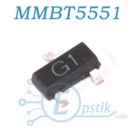 MMBT5551, (G1), транзистор биполярный NPN, 160В 600mA, SOT23, цена 0.70 ...