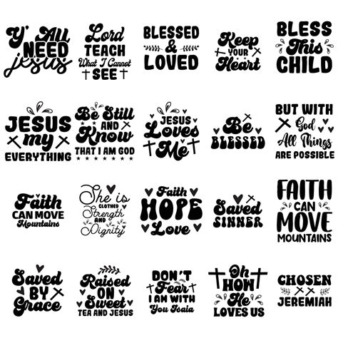 Faith T Shirt Design Digital Download Bundle 23394479 Vector Art At