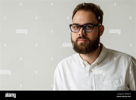 Head And Shoulders Portrait Of Handsome Man With Beautiful Beard