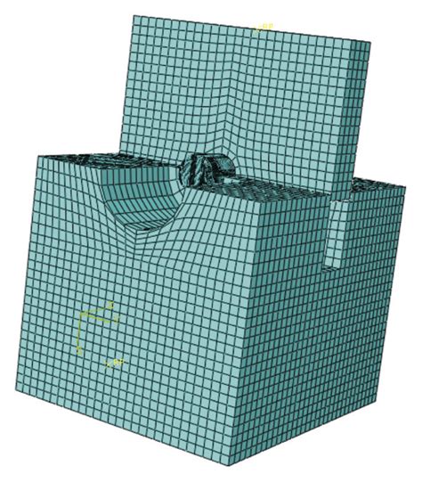 Geometry And Simulation Model Of Material Shear Test A Material Test Download Scientific