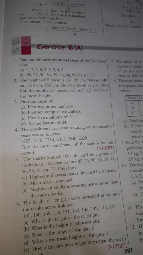 Find The Arithmetic Mean And Range Of The Following Data A 4 7 3 8 2 5