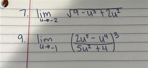 Solved Evaluate The Limit And Justify Each Step By
