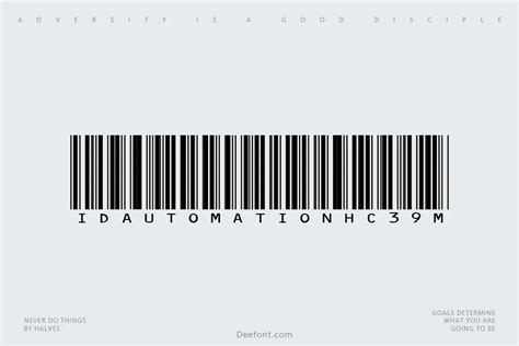 IDAutomationHC M Font Free Download Preview Deefont