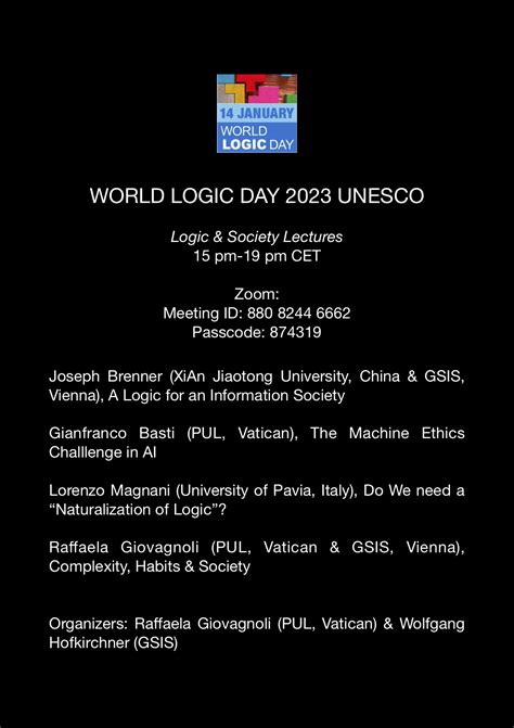 Logic And Society Lectures Gsis