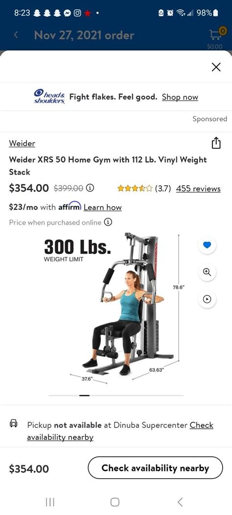 Weider Xrs 50 Home Gym Total Body Training 313052382360 Ebay
