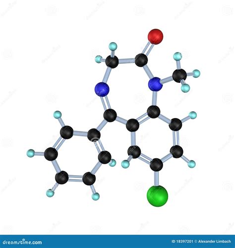 Diazepam Molecule Stock Illustration Illustration Of Biology 18397201