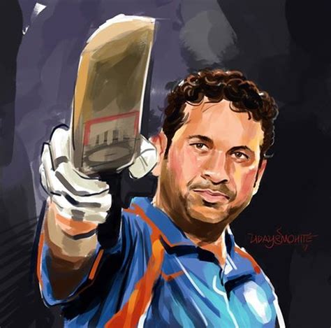 Sachin Tendulkar Painting By Artist Uday Mohite Uday G Mohite