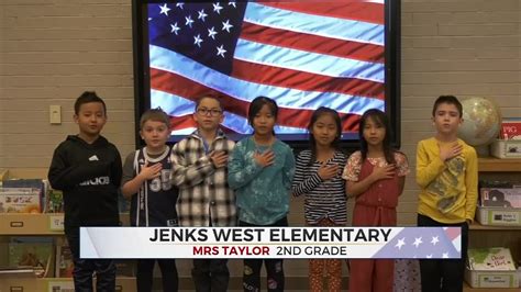 Daily Pledge 2nd Grade Students From Jenks West Elementary