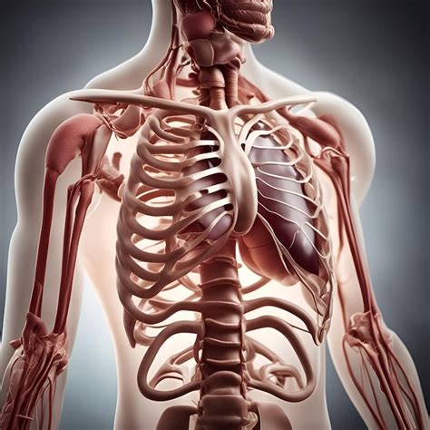Ilustração 3D da anatomia do corpo masculino o sistema circulatório