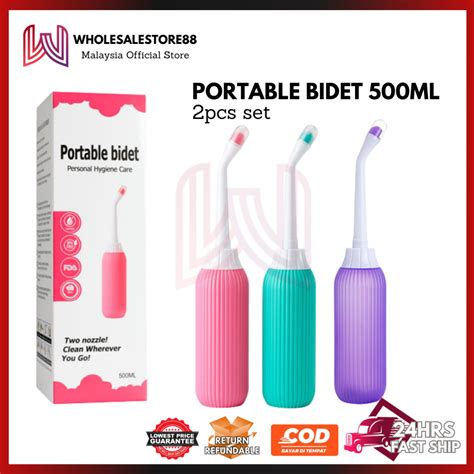 2pcs Set 500ml Travel Portable Bidet Spray Bottle Buttock Maternity