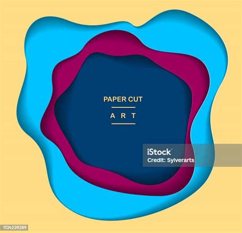 帶有剪紙形狀的3d 抽象背景剪紙樣式中的向量插圖名片演示文稿傳單或海報的佈局向量圖形及更多剪紙圖片 剪紙 創作性 動作 Istock