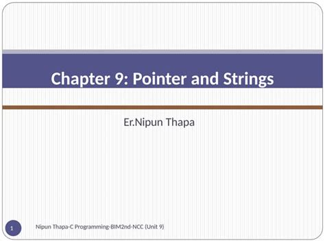 Structured Programming Unit 6 Strings Unit 8 Pointerpptx