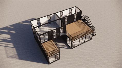 Lq2022 Fast Install Steel Structure Prefabricated Luxury Villa Two