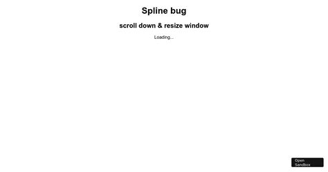Spline Bug Codesandbox