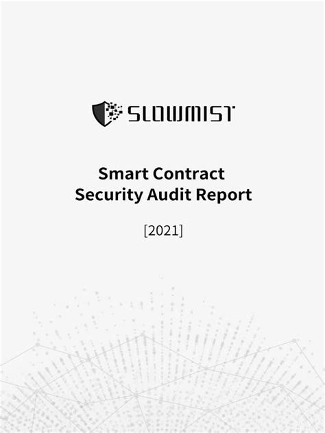 Slowmist Audit Report Solv 20 En Pdf Vulnerability Computing Computing