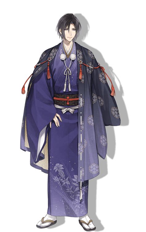源 頼朝（cv福山 潤）のキャラクター紹介｜イケメン源氏伝 あやかし恋えにし マンガの服 デザイナーファッション 着物イラスト