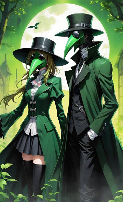 Green Plague Doctor Couple 1 By Drken7 On Deviantart