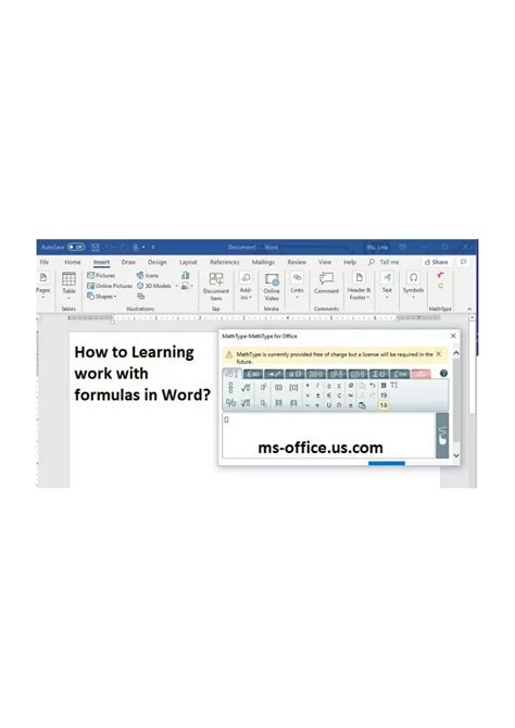 PPT - Learning to work with formulas in Word PowerPoint Presentation, free download - ID:11896337