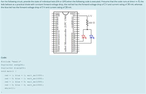 Solved For The Following Circuit Provide The State Of Chegg
