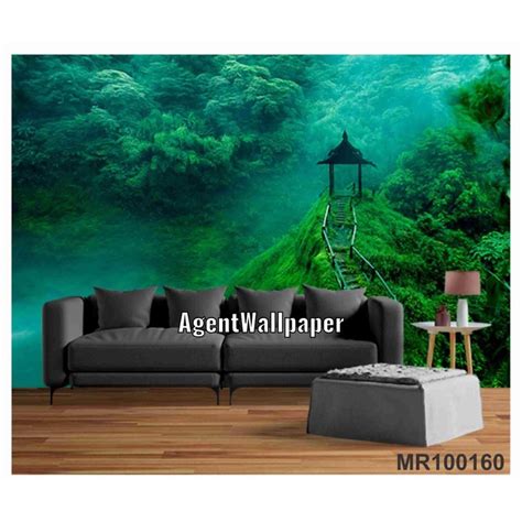 Jual Photowall Mural Dinding 3d Wallpaper Mural Pegunungan Alam Hijau