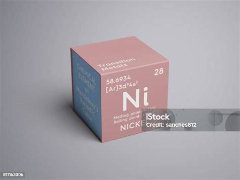 니켈입니다 전이 금속 멘델레예프의 주기율표의 화학 요소입니다 주기율표에 대한 스톡 사진 및 기타 이미지 주기율표 건축물 과학 Istock